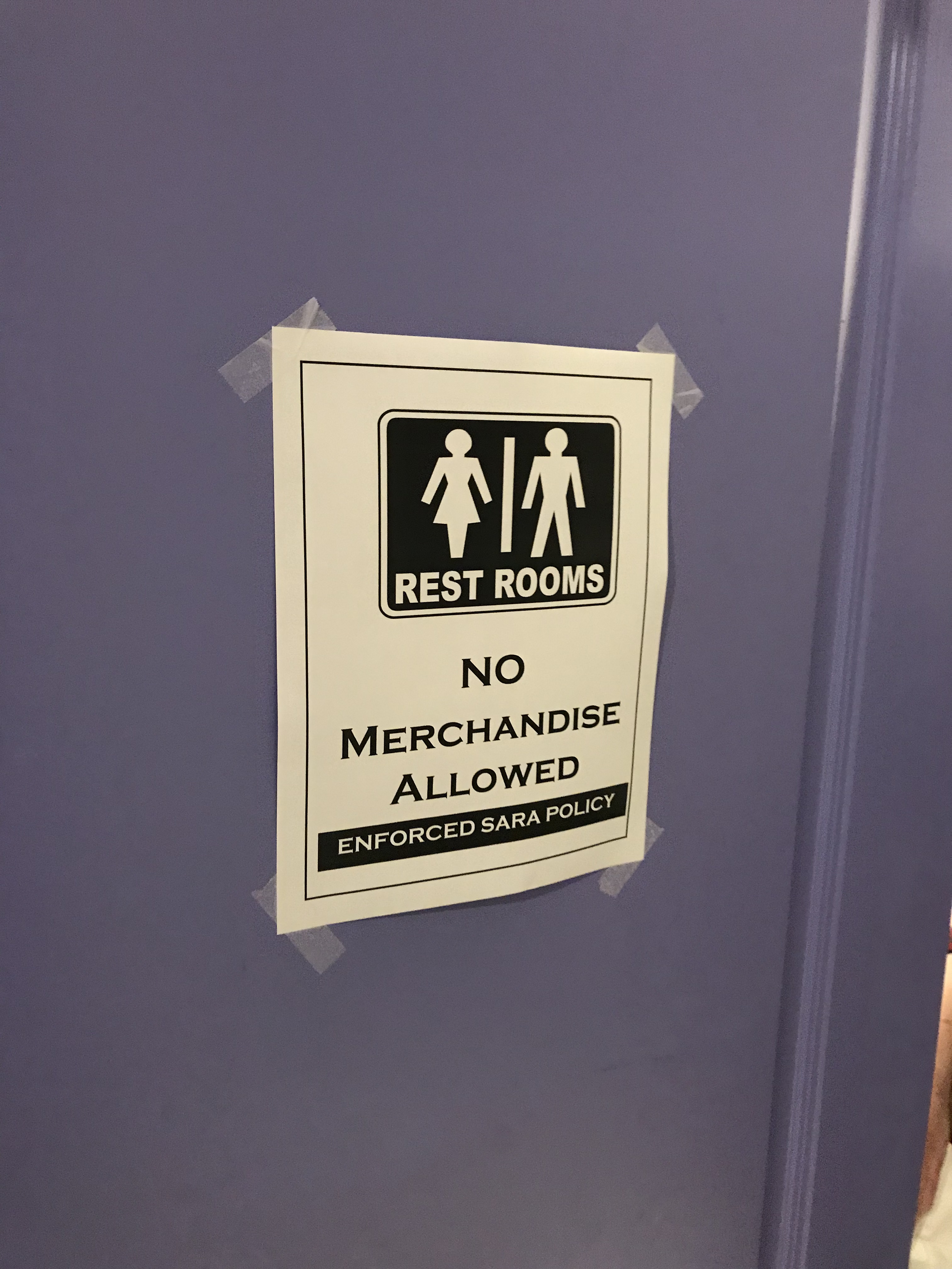 sara bathroom sign | simple to wow